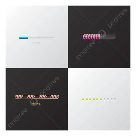 Progress Indicator Design Set Element Vibrant Empty Vector Element