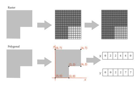 A Raster And Polygonal Representation Download Scientific Diagram