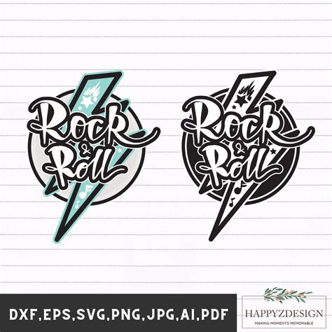 Rock N Roll Svg Rock And Roll Svg Rock And Roll Girl Svg Etsy