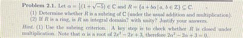 solved problem 2 1 let alpha