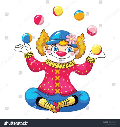 저글러 광대 아이콘 흰색 배경에 격리된 스톡 벡터로열티 프리 1769812814