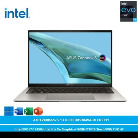 Promo Asus Zenbook S Oled Ux Va Oleds Basalt Grey Intel Evo I U Intel Iris Xe