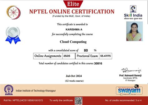 Iot Cloudcomputing Nptel Certification Technology Learning