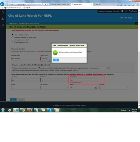 Nf 374 I9 Form Can Be Saved While Characters Entered In Date Field