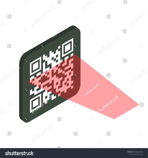 Qr Verification Concept Machinereadable Barcode Process Stock Vector Royalty Free 1982950442