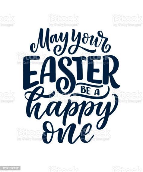 전단지 및 인쇄 디자인을위한 부활절에 대한 서예 문자 슬로건 벡터 그림입니다 템플릿 배너 포스터 인사말 엽서 0명에 대한 스톡 벡터 아트 및 기타 이미지 Istock