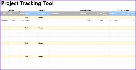 6 Tracking Excel Template Excel Templates