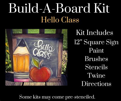 Hello Class Build A Board Kit Bossards Board Works