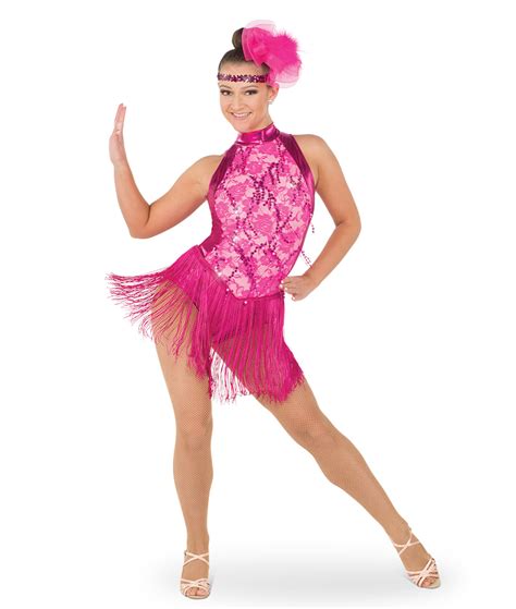 Jazz Pink Lace Value Salsa Dance Costume A Wish Come True