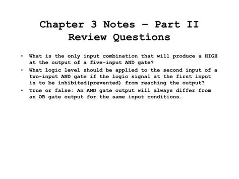 Ppt Chapter 3 Notes Part Ii Review Questions Powerpoint Presentation Id 365595