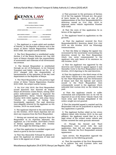 Miscellaneous Application 29 Of 2019 Pdf