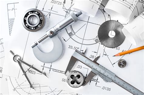 엔지니어 기술 도면 및 기계 부품 엔지니어링 산업 작업 프로젝트 종이 인쇄 드로잉에 대한 스톡 사진 및 기타 이미지 드로잉