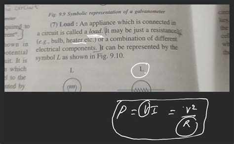 Fig 9 9 Symbolic Representation Of A Galvanometer 7 Load An Applianc