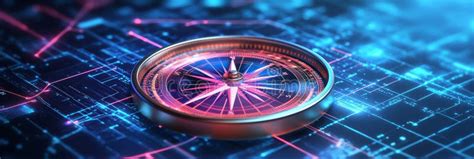 Digital Compass Navigation Symbolizing Guidance In The Complex Technological Landscape Stock