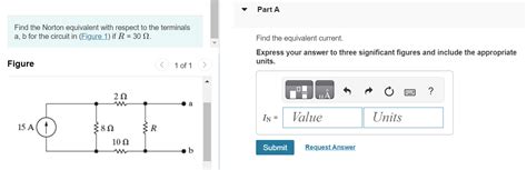 Solved Find The Norton Equivalent With Respect To The