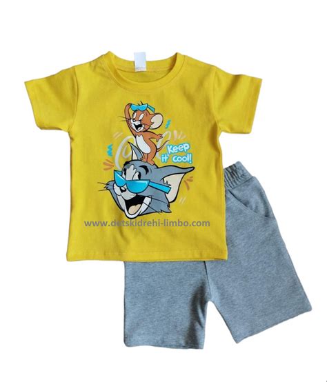 Комплект тениска с къси панталонки с Том и Джери86 116см Летни