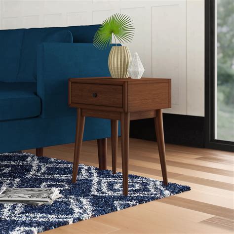 Mercury Row Norberg Rectangular End Table With Storage Reviews Wayfair