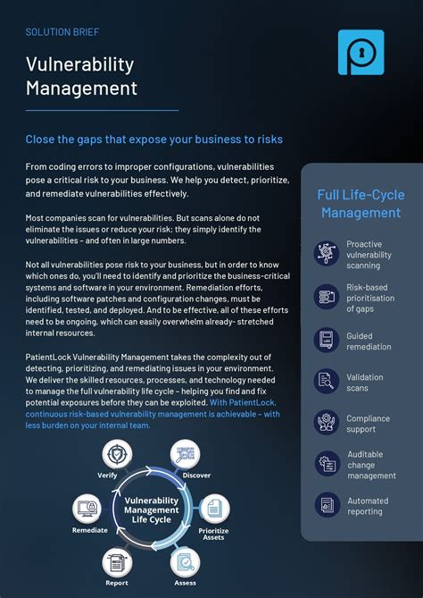 Vulnerability Management Patientlock