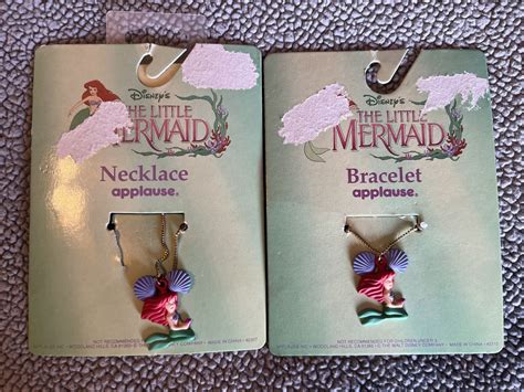 Vintage 1989 Applause Disney Little Mermaid Jewelry Set In Original