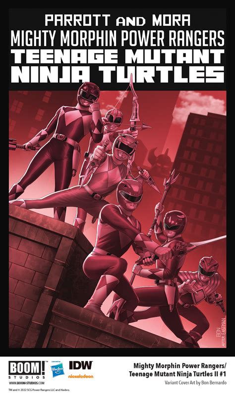 Mighty Morphin Power Rangers Teenage Mutant Ninja Turtles II Announcement BOOM Studios
