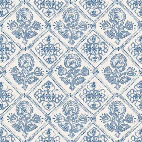 Watika Delft Printed Cotton Fabric The Pure Edit