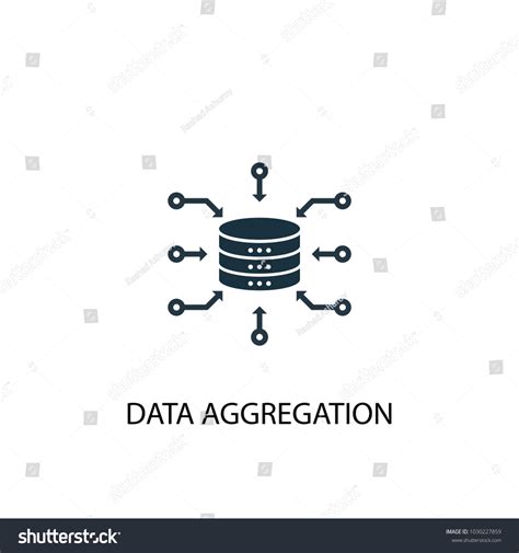 Data Aggregation Icon Simple Element Illustration Stock Vector Royalty Free 1030227859