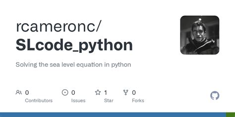 GitHub Rcameronc SLcode Python Solving The Sea Level Equation In Python