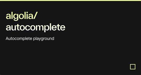 Algolia Autocomplete Codesandbox