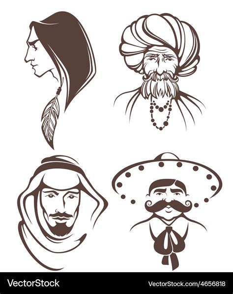 Man Faces Royalty Free Vector Image Vectorstock