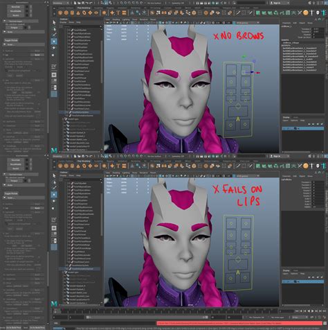advanced skeleton 5 face rig issues need help — polycount