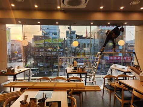 저층 상가 통유리 눈부심 방지 열차단 자외선 차단 윈도우 필름 썬팅 수원 스타필드 인근 2층 샤브올데이 단열필름 틴팅 선팅 시공 네이버 블로그