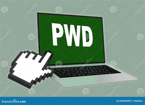 Pwd Print Working Directory Concept Stock Illustration Illustration