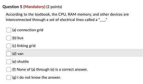 Solved According To The Textbook The CPU RAM Memory And Chegg