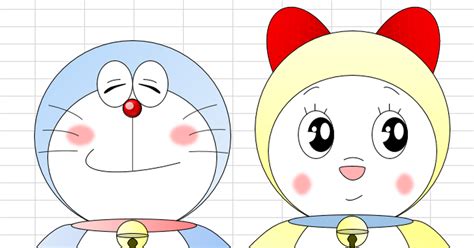 ドラえもん Excelで描いたドラえもん兄弟 ざるうどんsのイラスト Pixiv