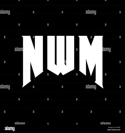 Nwm Letter Logo Design For Technology Company Nwm Logo Design Black And White Color Combination