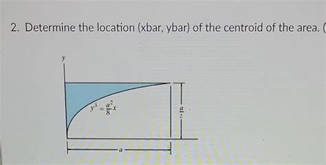 Solved 2 Determine The Location Xbar Ybar Of The