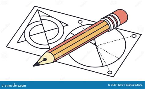 Compass For Drawing A Circle Geometry Technical Drawing One Line Art Continuous Line Drawing