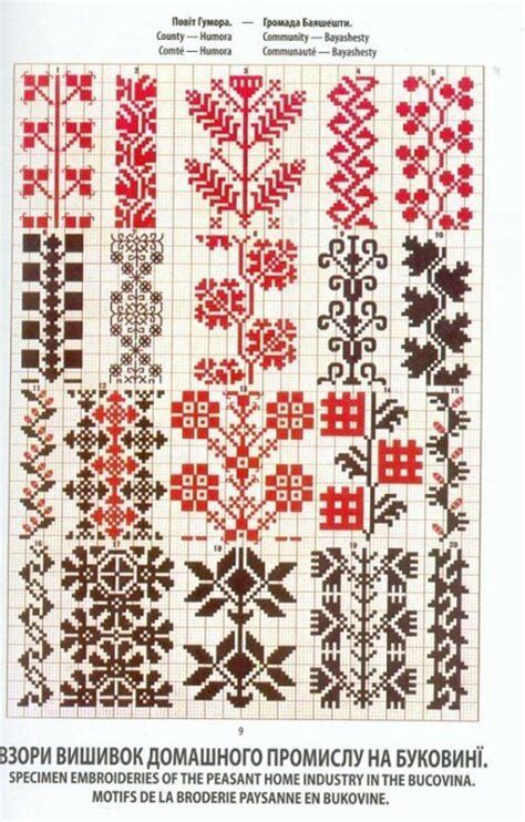 Вышивка книга10 Шаблон для стёжки Схемы вышивки крестиком Узоры с крестом