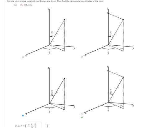 Solved Plot The Point Whose Spherical Coordinates Are Given Chegg