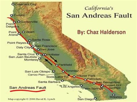 San Andreas Fault Line Map