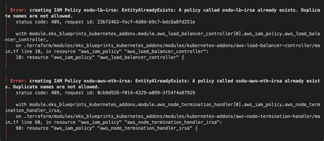 Iam Role And Policy Conflict When Deploying In Multiple Regions With