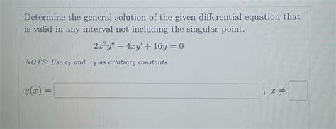 Solved Determine the general solution of the given | Chegg.com
