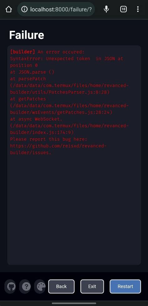 Error · Issue 507 · Reisxdrevanced Builder · Github