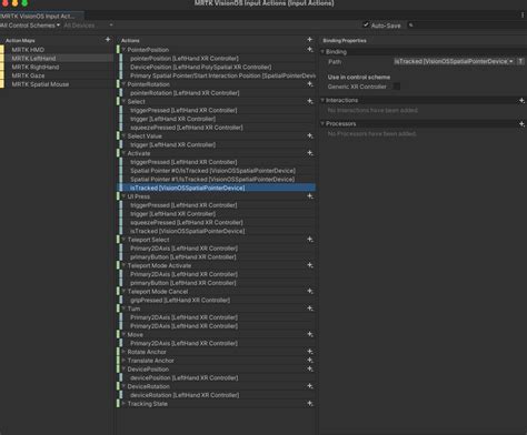 Input Actions To Use Mrtk3 With Polyspatial On Visionos Unity Engine
