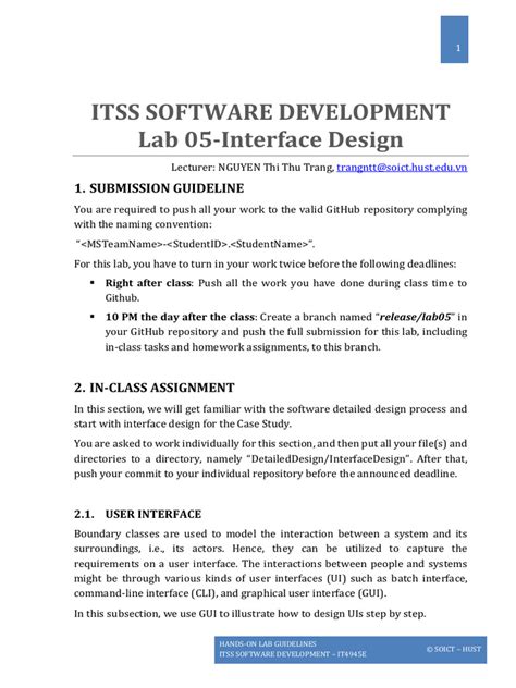 Isd Lab05 Interfacedesign Pdf Graphical User Interfaces User
