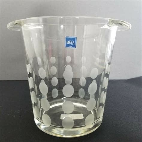 Mikasa Dining New Mikasa Cheers Ice Bucket Bubbles 75 Blown Glass