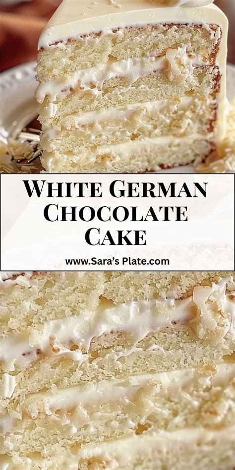 White German Chocolate Cake Saras Plate