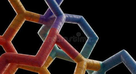Molecular Structure Hexagonal Lattice Abstract Science 3d Render