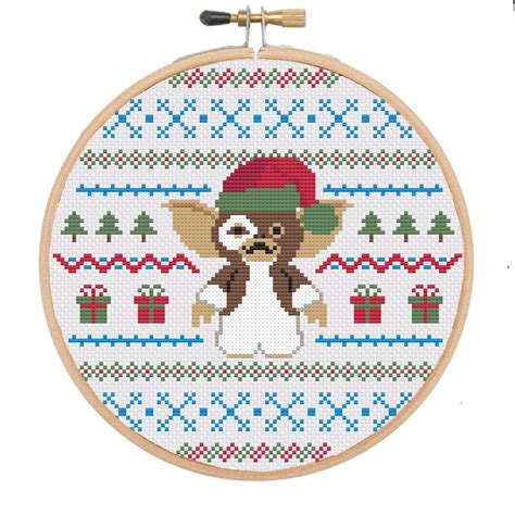 Festive Gremlin Gizmo Cross Stitch Pdf Pattern Instant Download Etsy In 2024 Cross Stitch