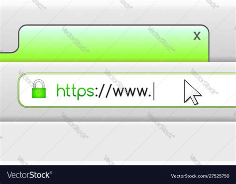 Secure Connection With Https And Lock Sign Vector Image
